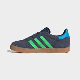 M&auml;dchen Sneaker "GAZELLE", adidas originals, Gr. 37shadow navy, screaming gr&uuml;n, lucid aquamarine, Leder, Synthetik, Schuhe, f&uuml;r Kinder und Jugendliche