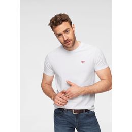 Levi's LEVI'S Herren T-Shirt "ORIGINAL HM TEE", wei&szlig;, Gr. XS, unifarben, Jersey, Obermaterial: 100% Baumwolle, Shirts, mit Logo Print