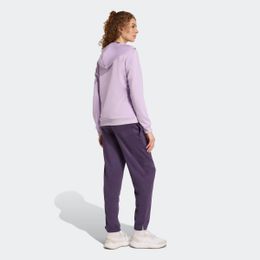 Damen Trainingsanzug "ESSENTIALS LINEAR", lila, Gr. XS, adidas Sportswear, Obermaterial: 100% Polyester, Sportanz&uuml;ge, zweiteiliges Set, f&uuml;r Laufen,