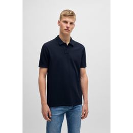 BOSS Orange Herren Poloshirt "Prime", blau, Gr. XL, unifarben, Jersey, Obermaterial: 100% Baumwolle, Shirts, mit Polokragen