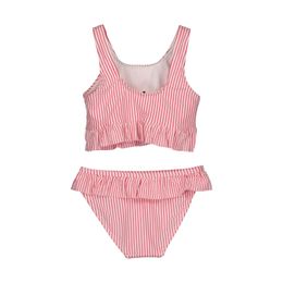 Blue Seven M&auml;dchen Bandeau-Bikini "M&auml;dchen Bikini Set mit R&uuml;schen", rosa, Gr. 92, Elasthan, Polyamid, Polyester, Bikini-Sets