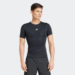 Herren T-Shirt "TECHFIT COMPRESSION TRAINING", schwarz, Gr. XXXL, adidas Performance, Obermaterial: 83% Polyester, 17% Elasthan, Shirts