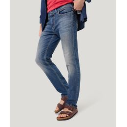 Herren Straight-Jeans "Rando Dicke N&auml;hte", blau, Gr. 34, Pioneer Authentic Jeans, Denim/Jeans, Obermaterial: 99% Baumwolle, 1% Elasthan, Jeans