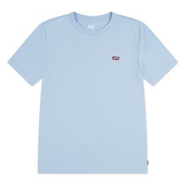LEVI'S KIDS Jungen T-Shirt "LVB BATWING CHEST HIT", blau, Gr. 14, unifarben, Single Jersey, Obermaterial: 100% Baumwolle, Shirts, Mit Logo Stickerei