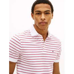 Tommy Hilfiger Herren Poloshirt "1985 SLIM POLO", rot, Gr. L, Piqu&eacute;, Obermaterial: 96% Baumwolle, 4% Elasthan, Shirts, Markenstickerei, aus