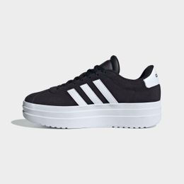 M&auml;dchen Sneaker "VL COURT BOLD", adidas Sportswear, Gr. 37, schwarz-wei&szlig;, Leder, Synthetik, Schuhe, inspiriert vom Design des adidas gazelle bold,