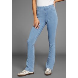Arizona Damen Jeansjeggings "360 Grad Elastisch", blau, Basic, Gr. 36, Denim/Jeans, Obermaterial: 72% Baumwolle, 22% Polyester, 6% Elasthan, Jeans,