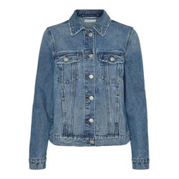 V&eacute;ro Moda VERO MODA Damen Jeansjacke "VMZORICA LS DENIM JACKET MIX NOOS", blau, Gr. XS, unifarben, Denim/Jeans, Obermaterial: 80% Baumwolle, 20% Polyester,