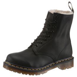 Dr. Martens Damen Schn&uuml;rboots "1460 Serena", Gr. 38, schwarz, Leder, unifarben, Schuhe, Chunky Boots, Plateau Schuh, Boots mit Warmfutterausstattung