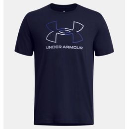Under Armour Herren T-Shirt "UA GL FOUNDATION UPDATE SS", blau, Gr. L, unifarben, Single Jersey, Obermaterial: 60% Baumwolle, 40% Polyester, Shirts,