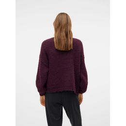 V&eacute;ro Moda VERO MODA Damen Strickjacke "VMMAYBE LS OPEN CARDIGAN GA REP", lila, Gr. S, unifarben, Strick, Obermaterial: 100% Polyester, Strickjacken,