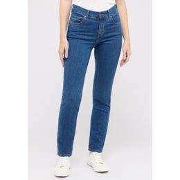 Angels Damen Straight-Jeans "CICI", blau, Gr. 42, Denim/Jeans, Obermaterial: 92% Baumwolle, 6% Polyester, 2% Elasthan, Jeans, Straight-Schnitt, Slim