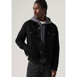 Levi's LEVI'S Herren Jeansjacke "VINTAGE FIT TRUCKER JKT"berk night t, Gr. S, unifarben, Denim/Jeans, Obermaterial: 100% Baumwolle, Jacken, mit Knopfleiste