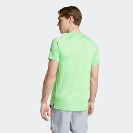 Herren T-Shirt "GYM+ TEE"lime burst meliert, Gr. L, adidas Performance, Obermaterial: 92% Polyester, 8% Elasthan, Shirts