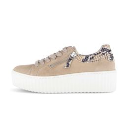 Gabor Damen Sneaker "Sneaker low", Gr. 37, beige, Schuhe