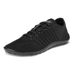 Leguano Damen Barfu&szlig;schuh "GO", Gr. 36, schwarz, Textil, Schuhe, mit praktischer Schn&uuml;rung, Freizeitschuh, Halbschuh, Schn&uuml;rschuh