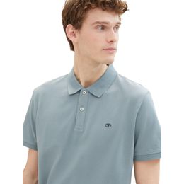 Tom Tailor Herren Poloshirt, grau, Gr. XXXL, Single Jersey, Obermaterial: 100% Baumwolle, Shirts, mit Knopfleiste und Logo