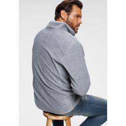 MAN'S WORLD MAN'S WORLD Herren Fleecejacke, grau, Gr. XXL, meliert, Fleece, Obermaterial: 100% Polyester, Jacken, f&uuml;r die &Uuml;bergangszeit, aus Fleece, casual Look,
