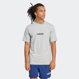 Herren T-Shirt "M LIN SJ T", grau, Gr. S, adidas Sportswear, Obermaterial: 100% Baumwolle, Shirts, &uuml;berschnittene Schultern, Kurzarmdesign, aus