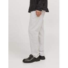 Jack & Jones JACK & JONES Herren Chinohose "JPSTACE SUMMER CHINO PANT SN", wei&szlig;, Gr. 36, meliert, Web, Obermaterial: 74% Baumwolle, 26% Leinen, Hosen, mit