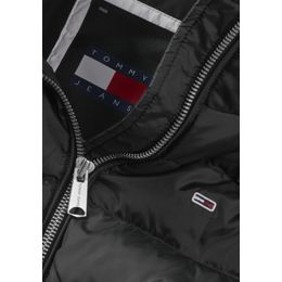 Tommy Jeans Damen Steppjacke "TJW BASIC HOODED DOWN JACKET EXT", schwarz, Gr. XS, unifarben, Web, Obermaterial: 100% Nylon. Futter: 100% Polyester.