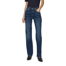 s.Oliver Damen Straight-Jeans "KAROLIN", blau, Gr. 34, unifarben, Denim/Jeans, Obermaterial: 82% Baumwolle, 17% Polyester, 1% Elasthan, Jeans, im