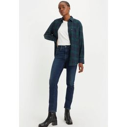 Levi's LEVI'S Damen Straight-Jeans "724 HIGH RISE STRAIGHT", blau, Gr. 27, Denim/Jeans, Obermaterial: 85% Baumwolle, 7% Lyocell, 6% Elastomultiester, 2%