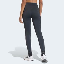 Damen Trainingstights "OPTIME WORKOUT 7/8 LEGGINGS"schwarz, normal, gr., Gr. XL, adidas Performance, Obermaterial: 73% Polyester, 27% Elasthan, Hosen