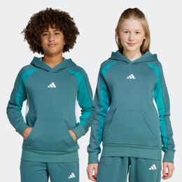 M&auml;dchen Kapuzensweatshirt "SEASONAL ESSENTIALS COLORBLOCK KIDS HOODIE", wei&szlig;, Gr. 176, adidas Sportswear, Obermaterial: 55% Baumwolle, 36% Polyester,