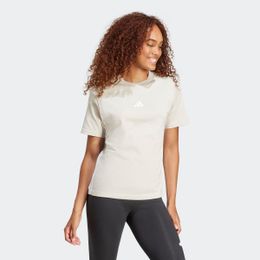 Damen T-Shirt "ESSENTIALS 3-STREIFEN COTTON", grau, Gr. XL, adidas Sportswear, Obermaterial: 100% Baumwolle, Shirts, sportlicher Stil, mit