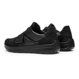 Ara Damen Sneaker "NEW YORK", Gr. 2,5, schwarz, Synthetik, Textil, Schuhe, Plateausneaker in Komfortweite H (= sehr weit)