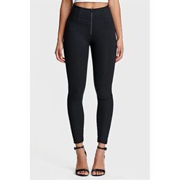 Freddy Damen Leggings "WRUP2 SUPERSKINNY", schwarz, Gr. L, Obermaterial: 81% Baumwolle, 19% Elasthan, Hosen, mit Push-up Effekt