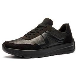 Ara Damen Sneaker "NEW YORK", Gr. 3, schwarz, Synthetik, Textil, Schuhe, Plateausneaker in Komfortweite H (= sehr weit)