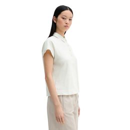 Marc O'Polo MARC O'POLO Damen Poloshirt "aus reiner Bio-Baumwolle"grau wei&szlig;, Gr. XXL, unifarben, Obermaterial: 100% Baumwolle, Shirts