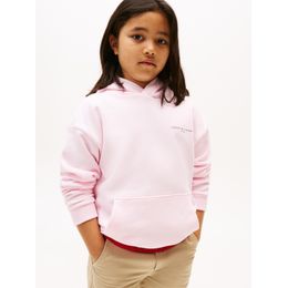 Tommy Hilfiger M&auml;dchen Hoodie "MINI CORP HOODIE", rosa, Gr. 86, unifarben, Sweatware, Obermaterial: 80% Baumwolle, 20% Polyester, Sweatshirts, mit