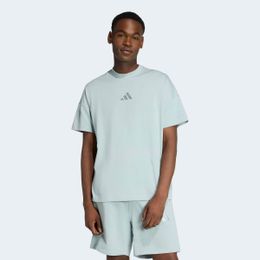 Herren T-Shirt "M A SZN T", blau, Gr. M, adidas Sportswear, Obermaterial: 100% Baumwolle, Shirts, mit sportlichem Stil, Kurzarmdesign, ohne
