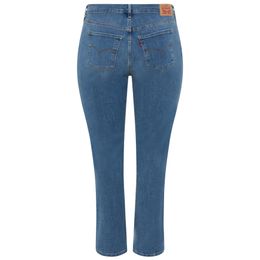 LEVI'S&reg; PLUS LEVI'S PLUS Damen Straight-Jeans "314 Shaping Straight"smudged line, Gr. 20, Denim/Jeans, Obermaterial: 80% Baumwolle, 14% Polyester, 6% Elasthan,