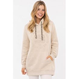 Zwillingsherz Damen Sweatkleid ""Wild Vibes"", beige, Gr. XL, Sweatware, Obermaterial: 50% Baumwolle, 50% Polyester, Kleider, praktische