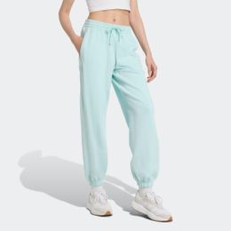 Damen Sporthose "ALL SZN FRENCH TERRY LOOSE", blau, Gr. L, adidas Sportswear, Obermaterial: 100% Baumwolle, Hosen, Locker geschnitten, mittelhoher