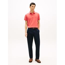 Tommy Hilfiger Herren Poloshirt "1985 SLIM POLO", rosa, Gr. L, Piqu&eacute;, Obermaterial: 96% Baumwolle, 4% Elasthan, Shirts, Markenstickerei, aus