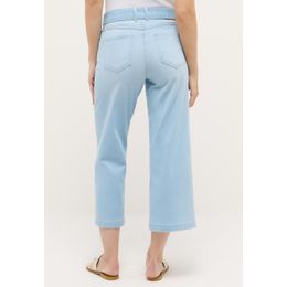 Angels Damen 7/8-Jeans "Linn City"bleached blau used, Gr. 40, unifarben, Denim/Jeans, Obermaterial: 89% Baumwolle, 8% Polyester, 3% Elasthan, Jeans,