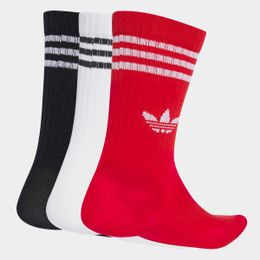 M&auml;dchen Sportsocken "CREW SOCK 3P", adidas originals, Gr. 28, bunt, Obermaterial: 60% Baumwolle, 27% Polyester, 8% Polyamid, 5% Elasthan, Socken