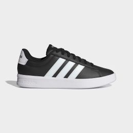 Herren Sneaker "GRAND COURT 3.0", adidas Sportswear, Gr. 45, schwarz-wei&szlig;, Synthetik, Textil, Schuhe