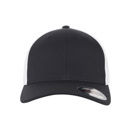 Flexfit Damen Flex Cap "Flexfit Unisex Flexfit Ultrafibre & Airmesh 2-Tone"schwarz, wei&szlig;, Gr. S, 44% Polyester, 42% Polyamid, 7% Baumwolle, 7%