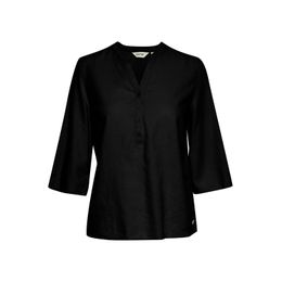 oxmo Damen Klassische Bluse "Bluse OXAnea", schwarz, Gr. 44, Obermaterial: 55% Leinen LI. 45% Viskose CV., Blusen