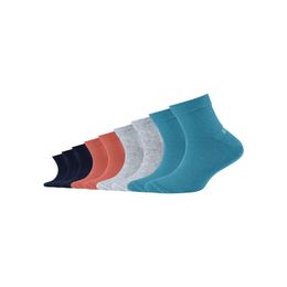 s.Oliver M&auml;dchen Kurzsocken "essentials", Gr. 27, blau, Baumwollmischung, unifarben, Socken, mit vielseitigen Farben
