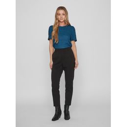 Vila Damen Anzughose "VIVARONE HW SLIM PANT - NOOS", schwarz, Gr. 42, unifarben, Web, Obermaterial: 66% Polyester, 28% Viskose, 6% Elasthan, Hosen