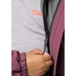 Jack Wolfskin Kinder 3-in-1-Funktionsjacke "ICELAND 3IN1 JACKET K"amaranth, Gr. 128, Obermaterial:100% Polyester. Futter:100% Polyester.