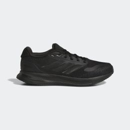 Herren Laufschuh "RUNFALCON 5 WIDE", adidas Performance, Gr. 44, schwarz, Synthetik, Textil, Schuhe, weit geschnitten, breite Passform
