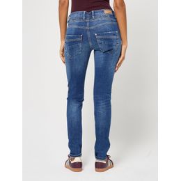 Gang Damen Skinny-fit-Jeans "94MEDINA", blau, Gr. 30, Denim/Jeans, Obermaterial: 98% Baumwolle, 2% Elasthan, Jeans, mit stylischer halb offener